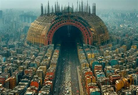 تصاویر تصویرسازی هوش مصنوعی از آخرالزمانِ شهرسازی