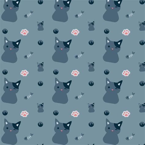 Premium Vector Cute Cat Pattern