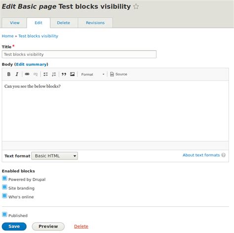 related block condition