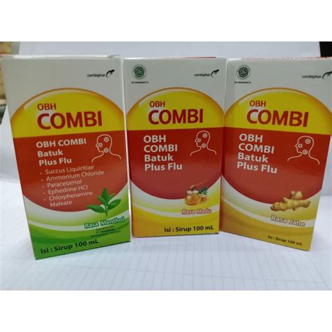 Jual OBH Combi 100ml Batuk Plus Flu Jahe Madu Dan Menthol Shopee