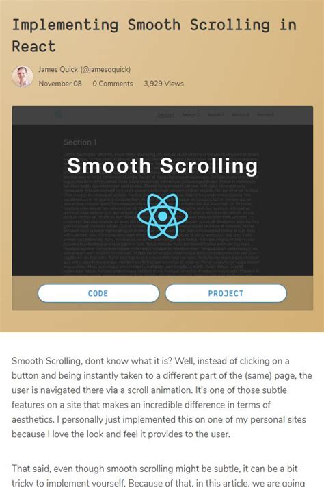 Implementing Smooth Scrolling In React Digitalocean In 2024 Web Development Programming