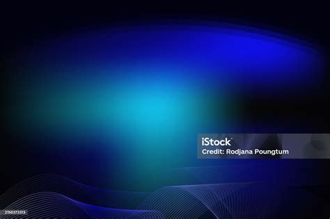 Abstract Wave Black Blue Gradient Background Stock Illustration