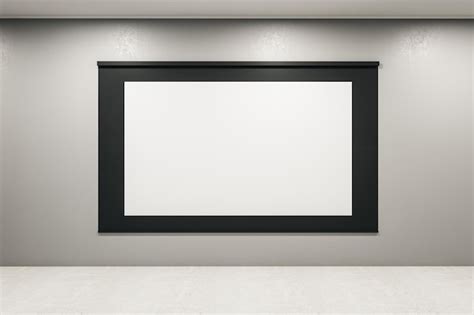 Premium Photo Modern Presentation Interior With Blank White Screen