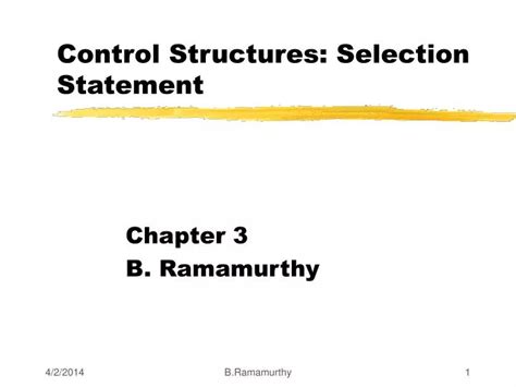 Ppt Control Structures Selection Statement Powerpoint Presentation