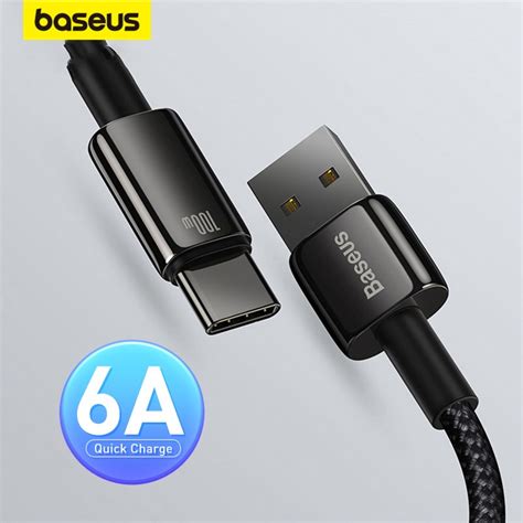 Baseus 100w Usb Type C Cable Fast Charging Wire Usb C Charger Data Cord