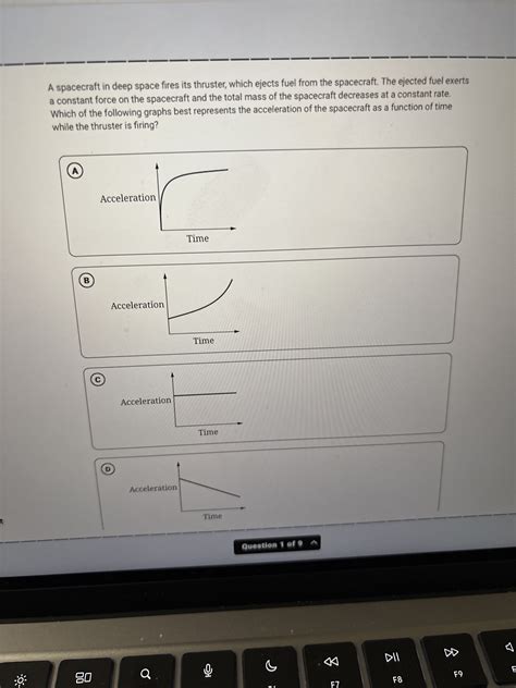 Solved A Spacecraft In Deep Space Fires Its Thruster Which