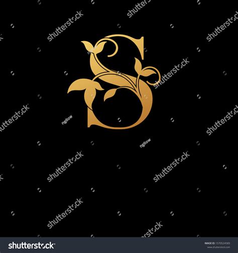 Golden Luxury Letter S Logo Icon Stock Vector Royalty Free 1570524589