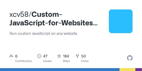 Github Xcv58custom Javascript For Websites 2 Run Custom Javascript On Any Website