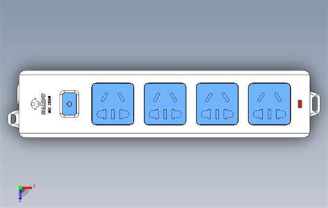 四位插排 Parasolid 模型图纸下载 懒石网