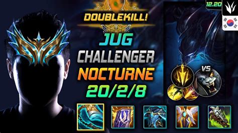챌린저 정글 녹턴 템트리 룬 발분 치속 Challenger Nocturne Jungle vs Rengar 롤 KR YouTube