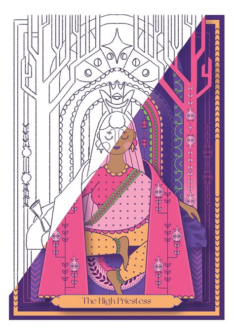 Tarot Card Design The High Priestess On Behance
