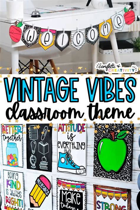 Bright Classroom Decor Vintage Vibes Classroom Theme Reveal