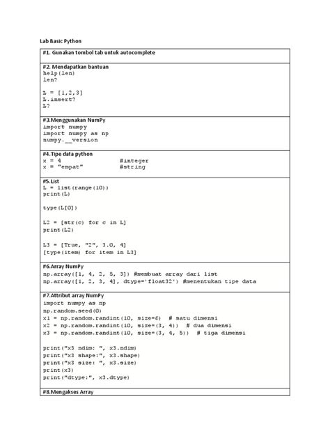 Lab Hari 1 0 Basic Python Pdf
