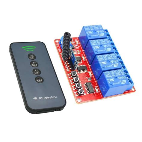 Jual 433mhz 12v 4ch Rf 30m Wireless Remote Control Switch Receiver