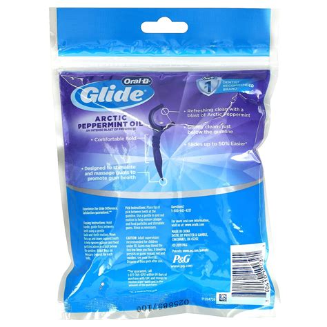 Oral B Glide Floss Picks Arctic Peppermint Oil 75 Count