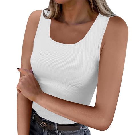 Bnaln Camisole Tops For Women Workout Tank Tops Square Neck Racerback