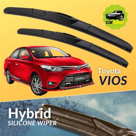 Promo Wiper Frameless Original Toyota Vios Karet Kaca Mobil Silicon Hybrid Diskon Di Seller