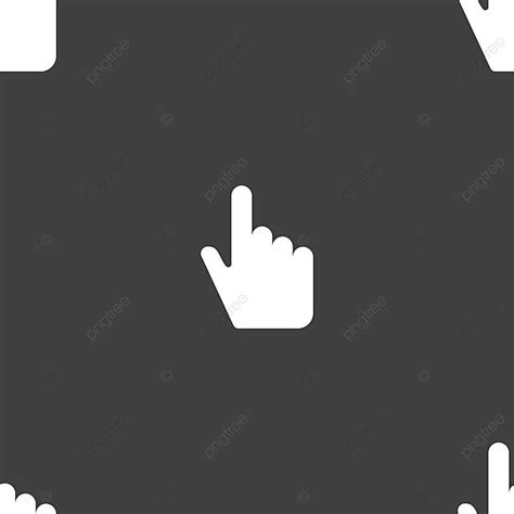 Seamless Vector Pattern Of Cursor Icon Symbol On Gray Background Vector Illustration Finger