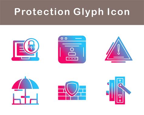 Protection Vector Icon Set Vector Art At Vecteezy