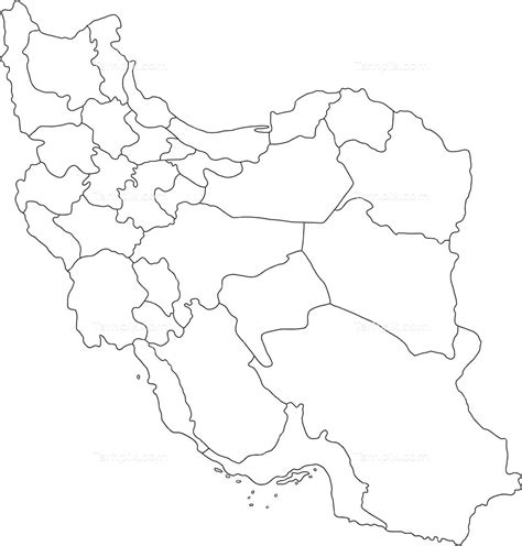 تصویر دوربری شده نقاشی نقشه ایران با جزئیات شهر ها