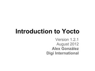 Introduction To Yocto PDF