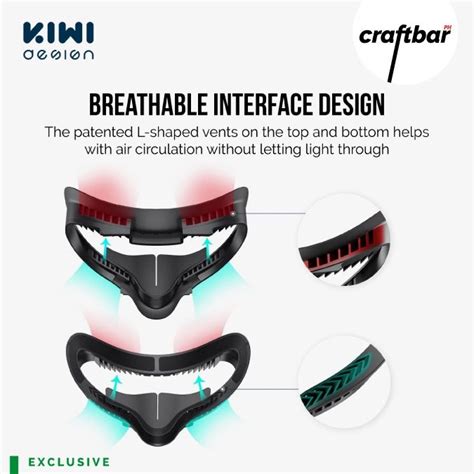 Kiwi Design Fitness Facial Interface With Glasses Spacer For Oculus