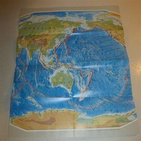 National Geographic Society Map The Earth S Fractured Surface April