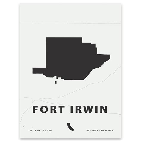 Fort Irwin Map Print Home Base Maps