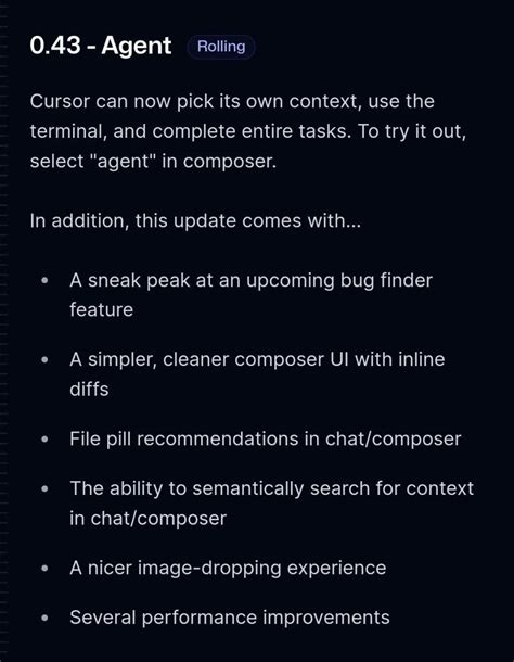 cursor v0 43 更新：agent 重磅登场 腾讯新闻