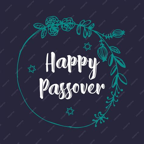 Premium Vector Happy Passover Vector Hand Lettering Jewish Holiday Easter