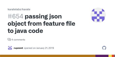 Passing Json Object From Feature File To Java Code · Issue 654