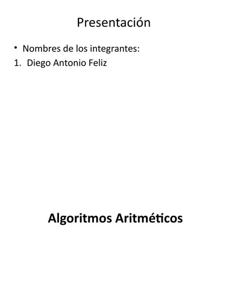 Algoritmos Aritméticos Pdf División Matemáticas Multiplicación
