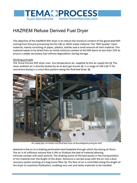 Industrial Rdf Drying Solutions Pdf Clothes Dryer Carbon