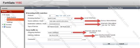 Fortigate Policy Route İşlemi Nasıl Yapılır