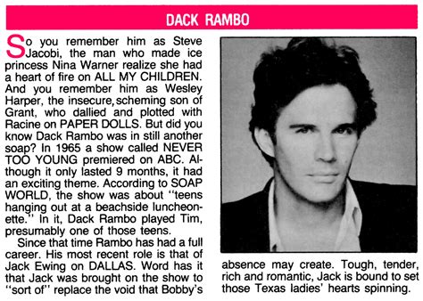 Dallas Soap Hoppers Part 18 Of 22 Dack Rambo