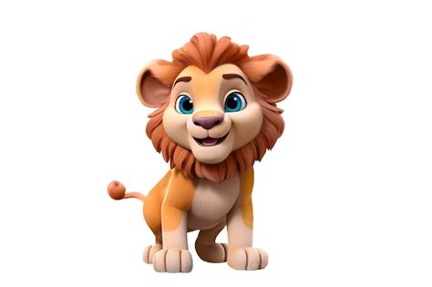 Rendering En 3d Del León Aislado Archivo Psd Gratis