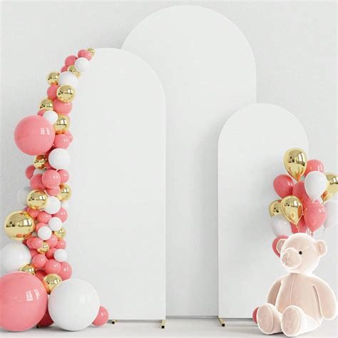 Set Of 3 Wedding Arch Cover Spandex Fitted Wedding Arch Stand Covers