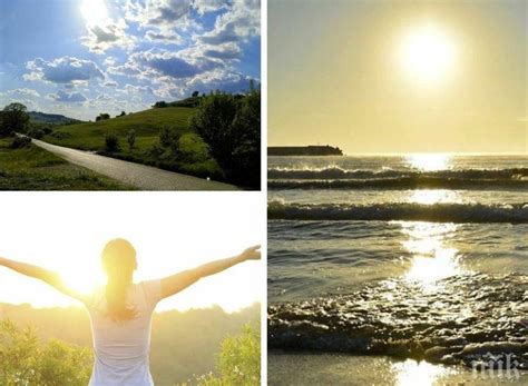 ОТНОВО ПЕК Слънцето жари Следобед над планините е възможно да превали и прегърми вълни до два