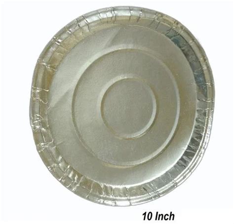 10inch Disposable Silver Foil Paper Plate At Rs 0 50 Piece Rajkot