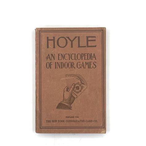 Antique 1916 Book Hoyle Encyclopedia Of Indoor Games