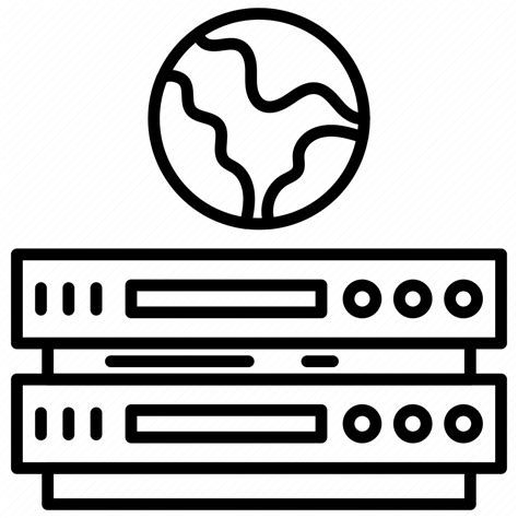 Hosting Service Database Machine Globe Icon Download On Iconfinder
