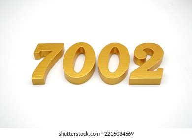 Number 7002 Made Goldpainted Teak 1 Stock Photo 2216034569 | Shutterstock