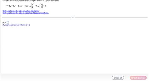 Solved Solve The Initial Value Problem Below Using The