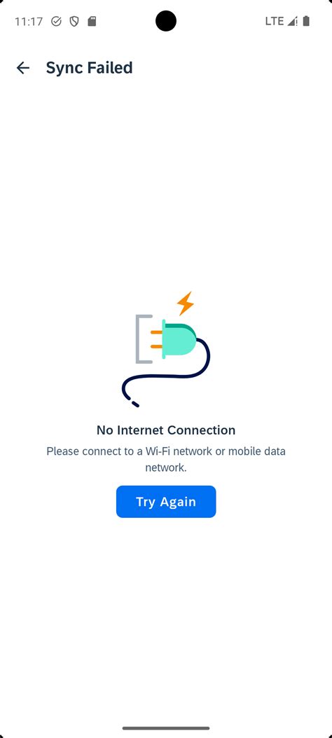 Offline Network Issue Screen Sap Mobile Services Documentation