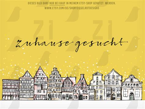 Konfetti Stadt Gold Zuhause gesucht Illustration für Etsy de