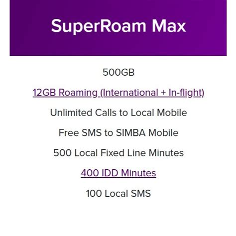 Simba Superroam Max 25 500gb Plan Top Up Recharge Shopee Singapore