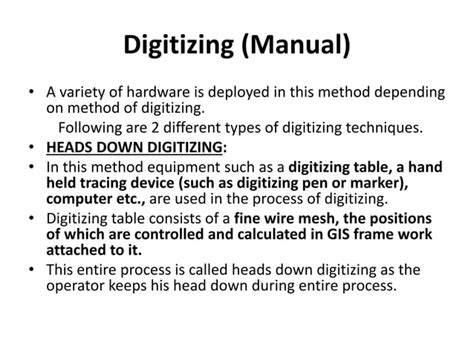 Data Input Techniques Gis Pptx Geography Science