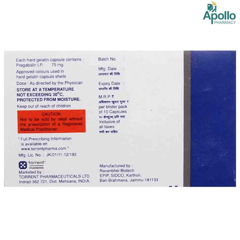 Pregeb 75 Capsule 10s Price Uses Side Effects Composition Apollo