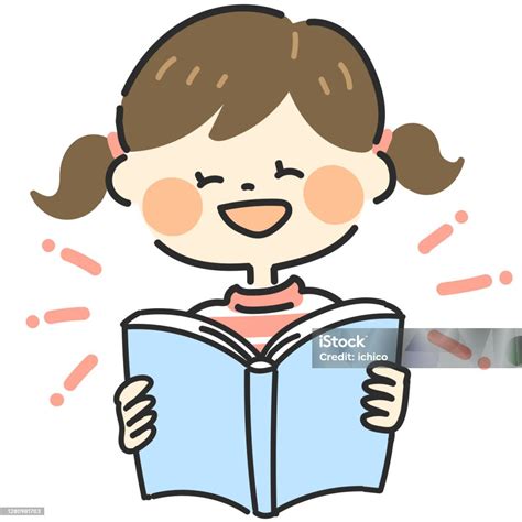 책을 읽는 소녀의 일러스트 공부에 대한 스톡 벡터 아트 및 기타 이미지 공부 교과서 교육 Istock