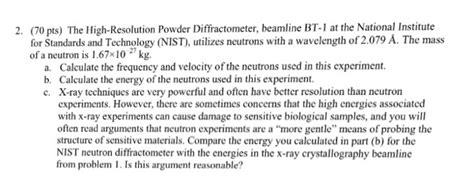 Solved The High Resolution Powder Diffractometer Beamline